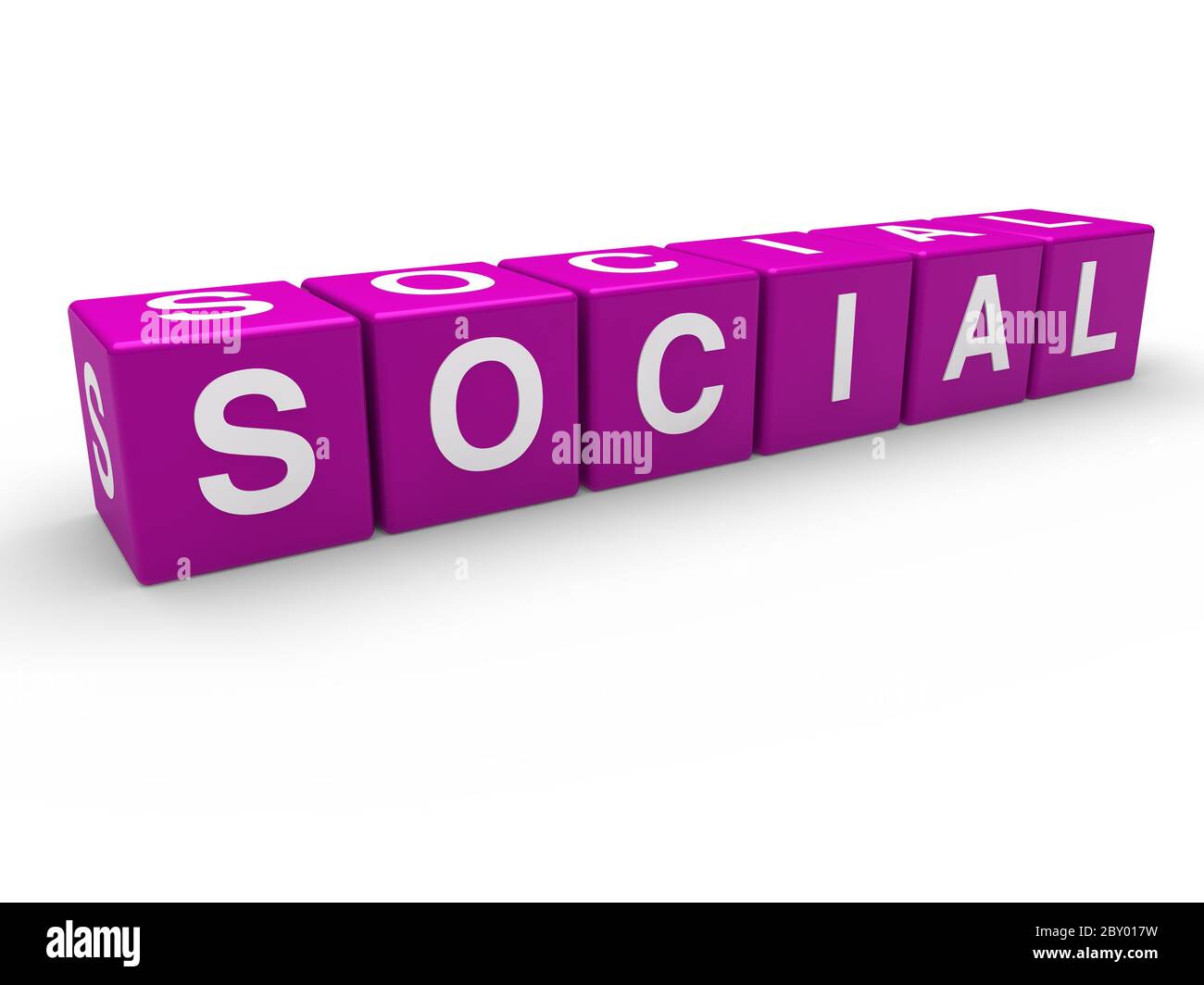 3d purple social cube hi-res stock photography and images - Alamy
