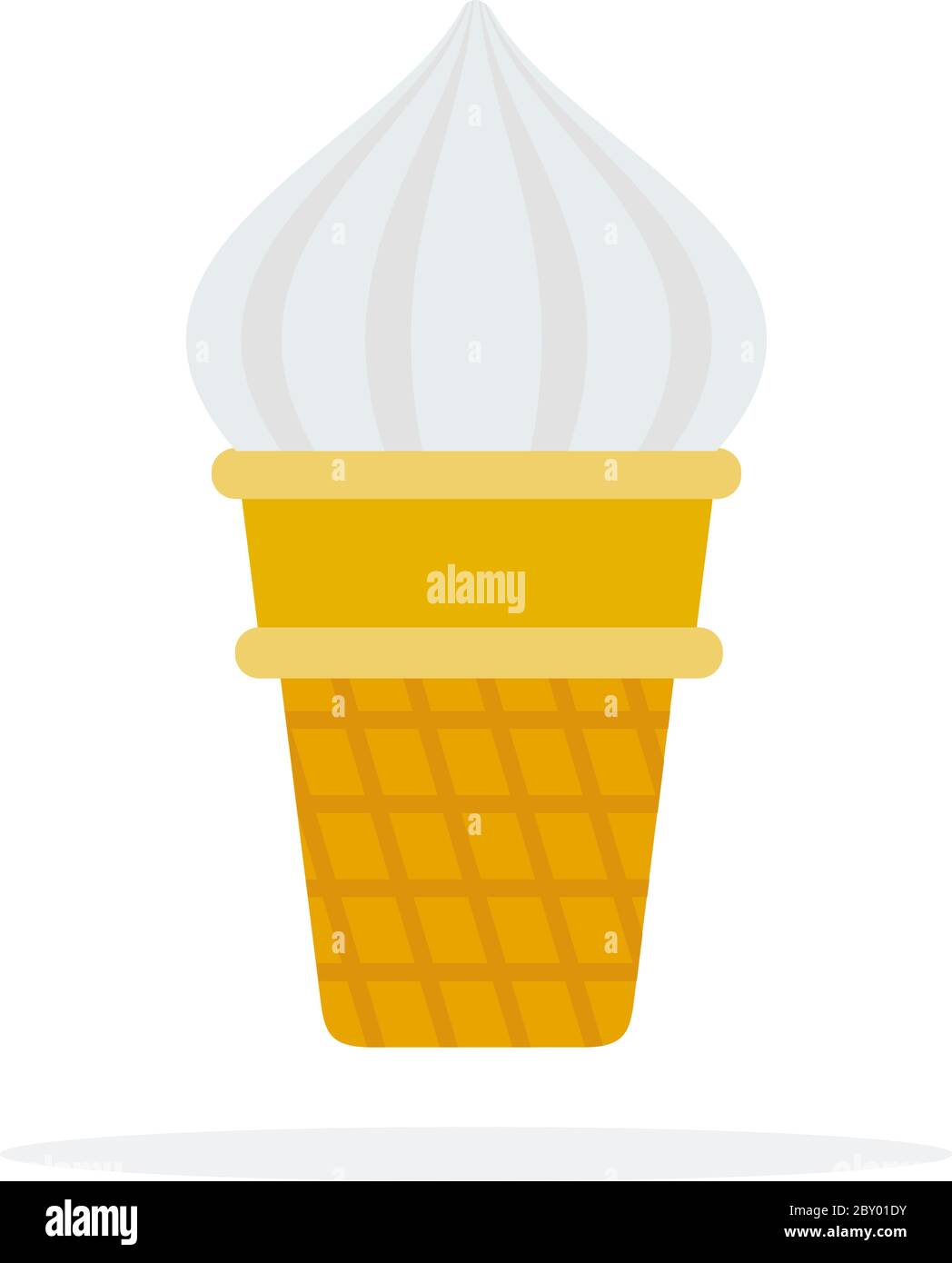 Waffle cone melting ice Stock Vector Images - Alamy