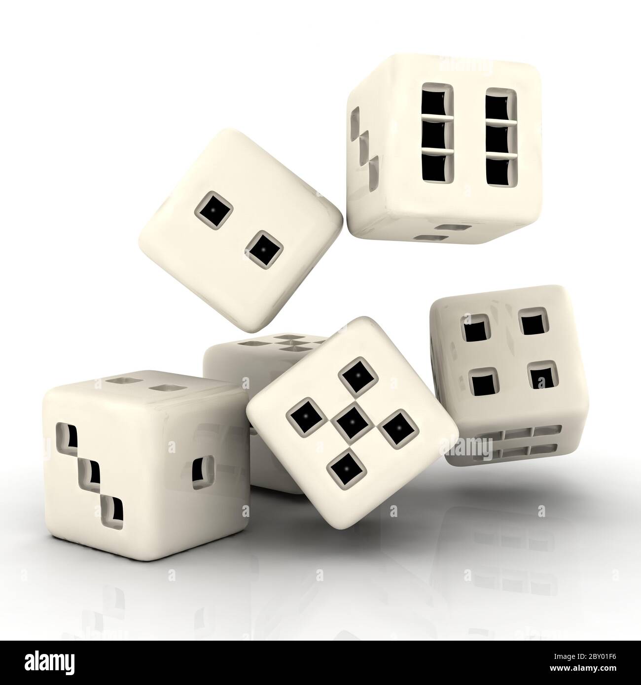 Six cubes falling to the ground Stock Photo - Alamy