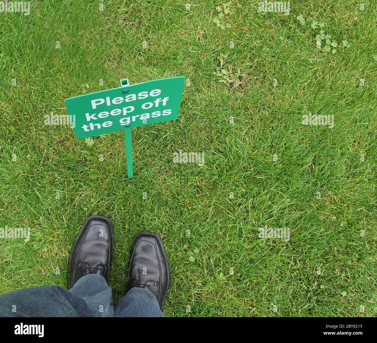 Keep off grass and feet hi-res stock photography and images - Alamy