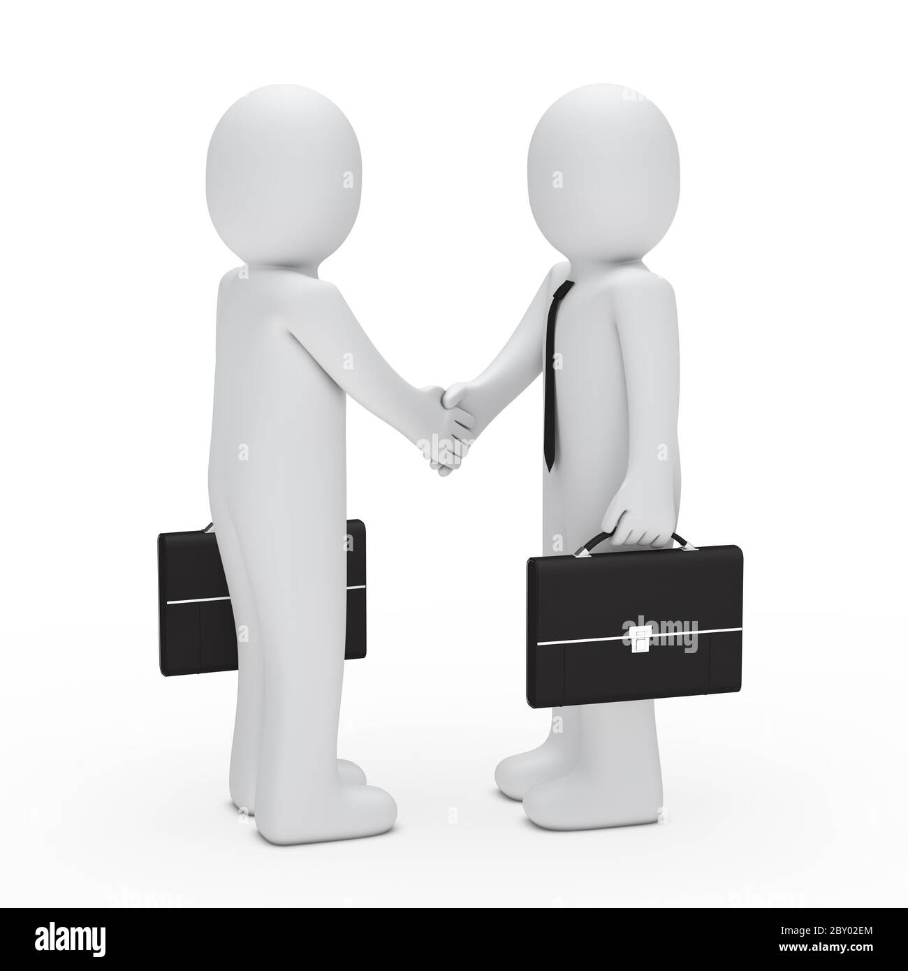 3d businessman handshake Stock Photo - Alamy