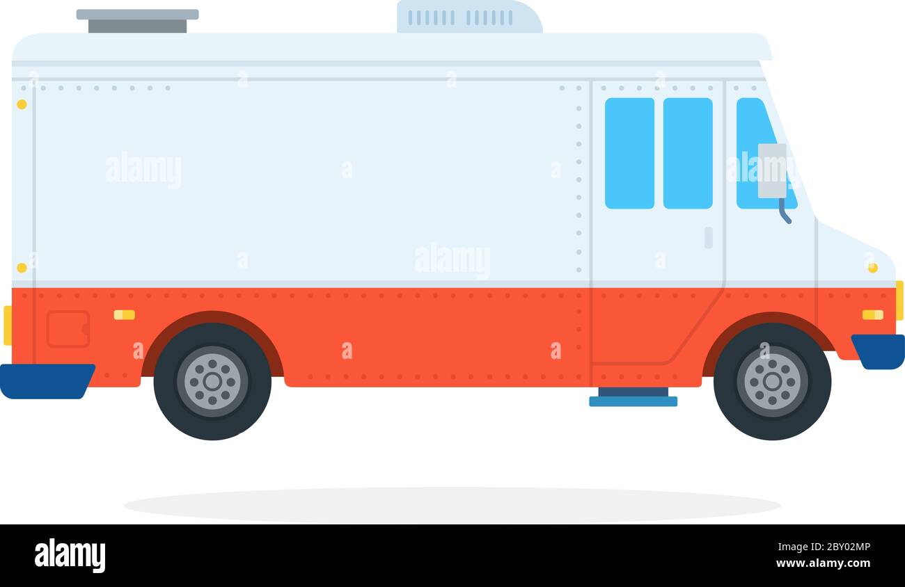Isolated red food truck Stock Vector Images - Alamy