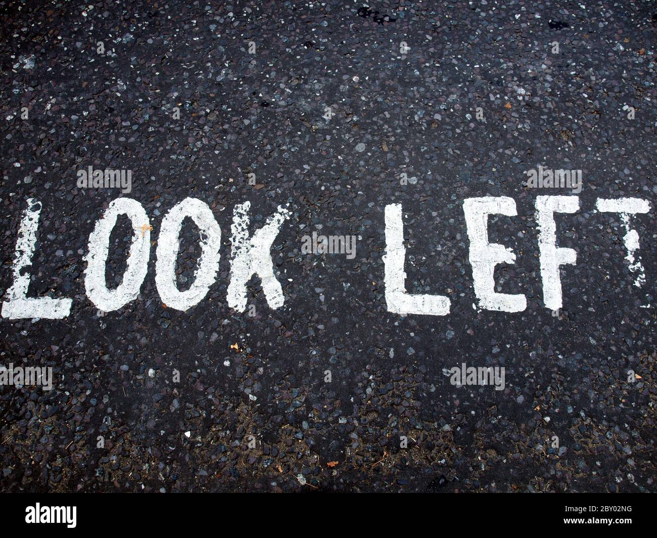 Look Left sign Stock Photo - Alamy