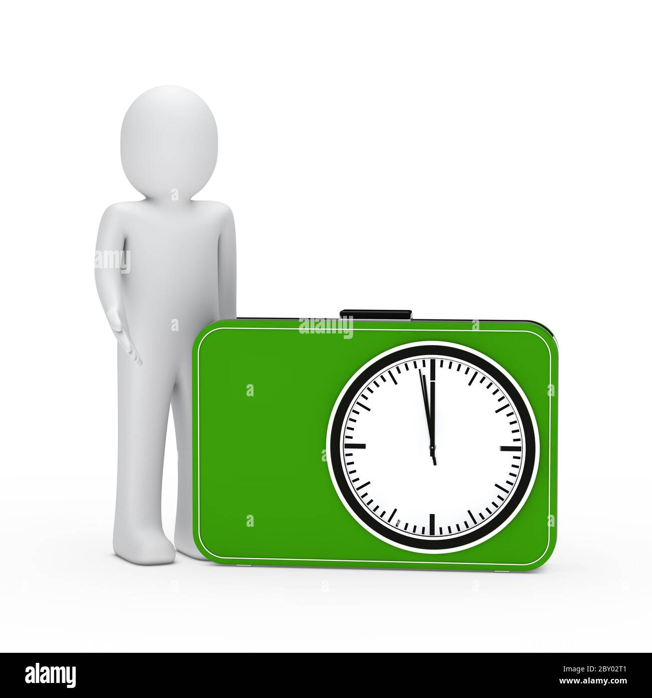 3d man clock hi-res stock photography and images - Alamy