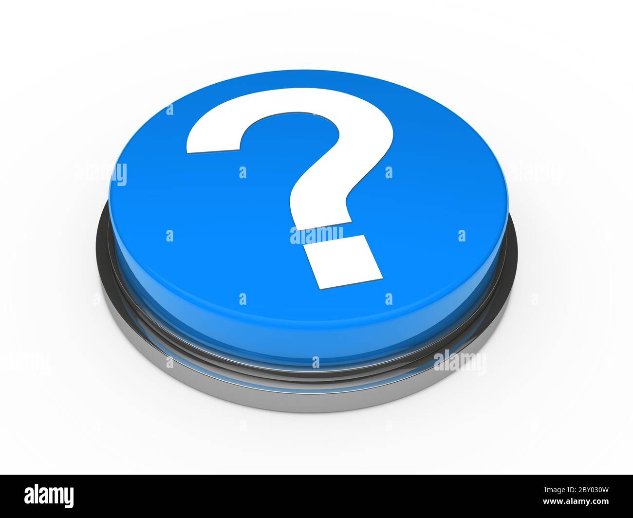 3d button blue question mark Stock Photo - Alamy