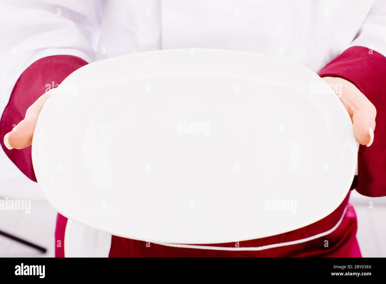 Chef presenting her dish Stock Photo - Alamy