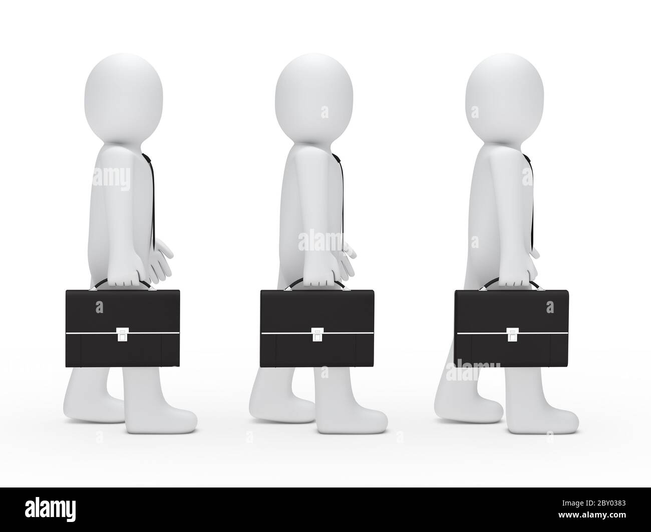 3d man tie briefcase Stock Photo - Alamy