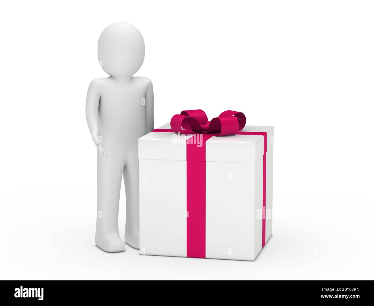 3d man gift box Stock Photo - Alamy