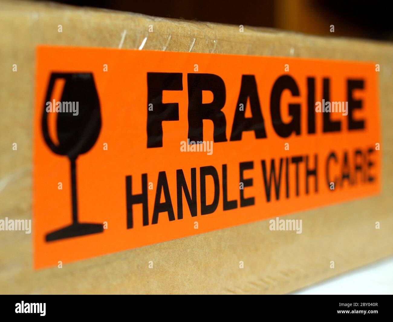 Orange parcel label hi-res stock photography and images - Alamy