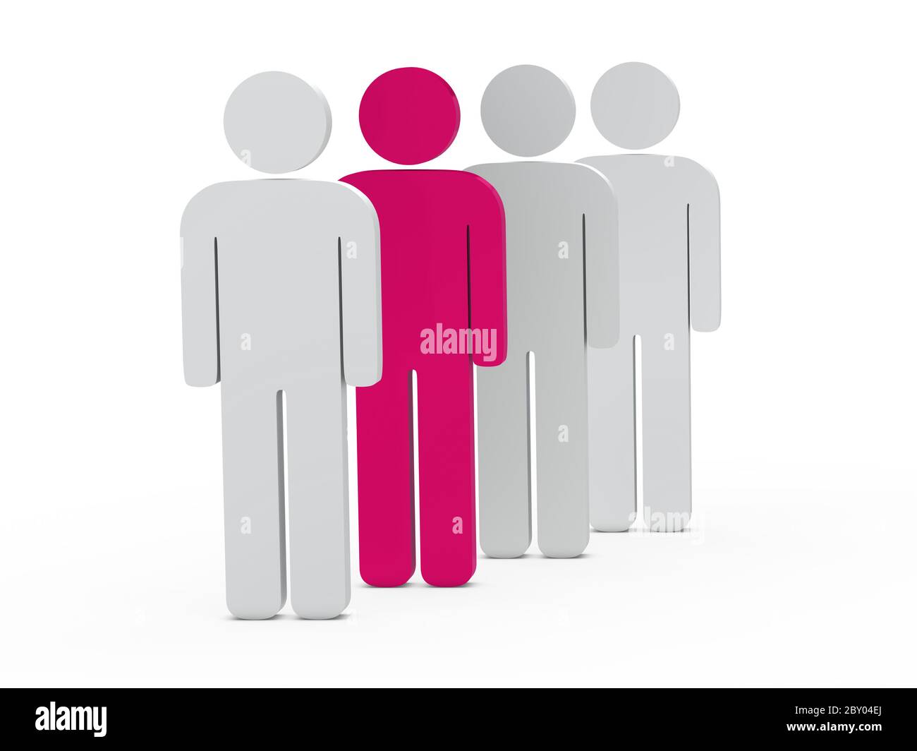 3d man leadership pink Stock Photo - Alamy