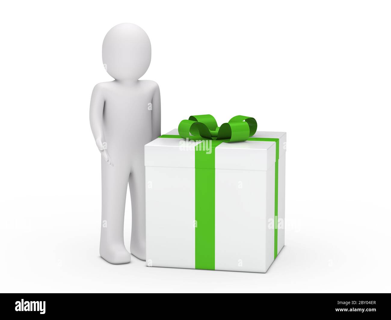 3d man gift box Stock Photo - Alamy
