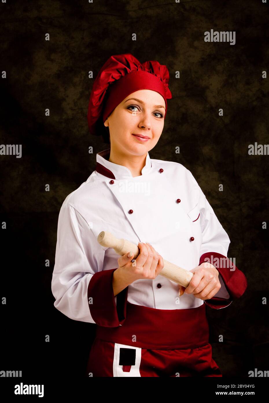 Chef with rolling pin Stock Photo - Alamy