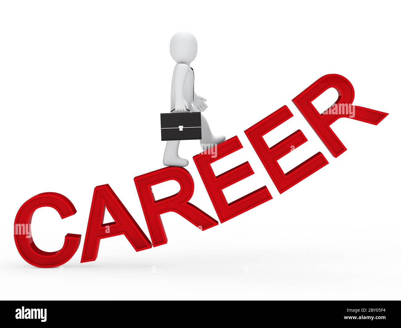 3d business man up career Stock Photo - Alamy