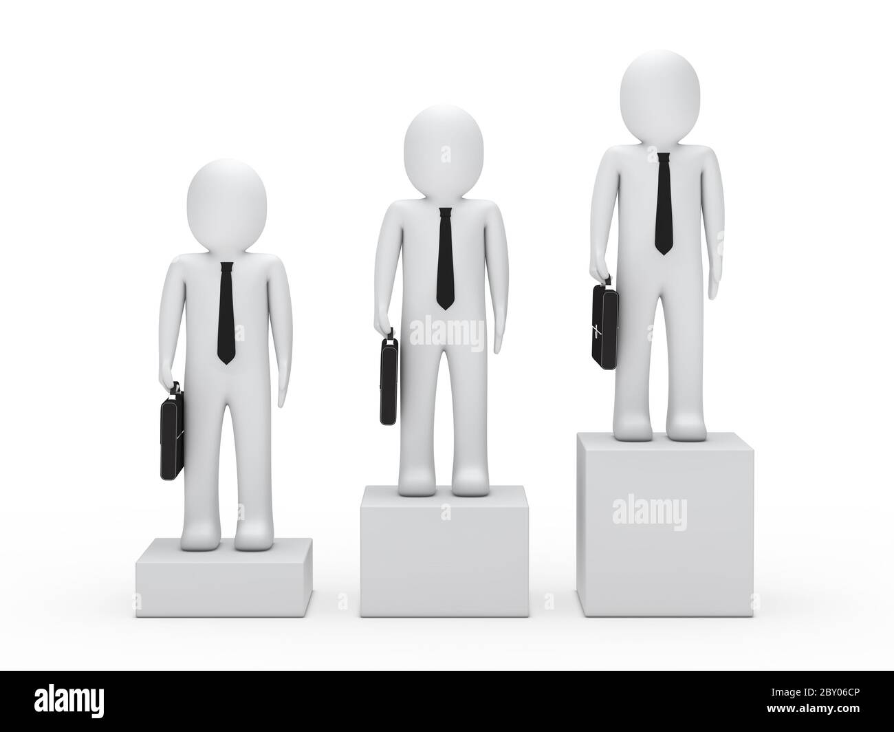 3d business man stand on a box hi-res stock photography and images - Alamy