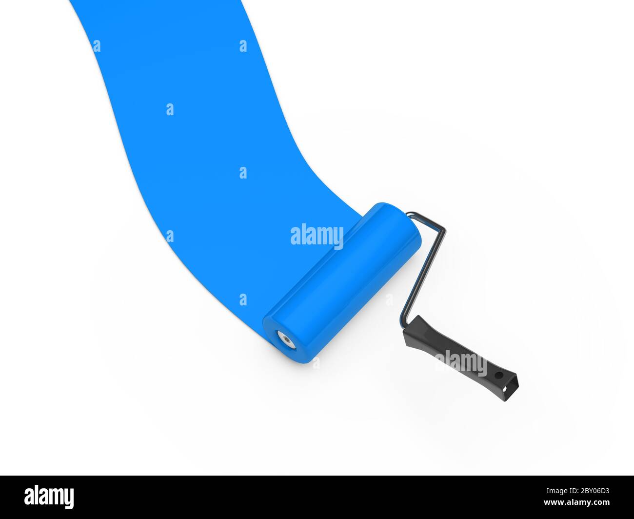 paint roller blue Stock Photo - Alamy