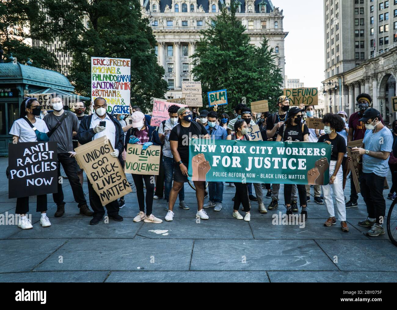 We demand an end to police brutality hi-res stock photography and ...