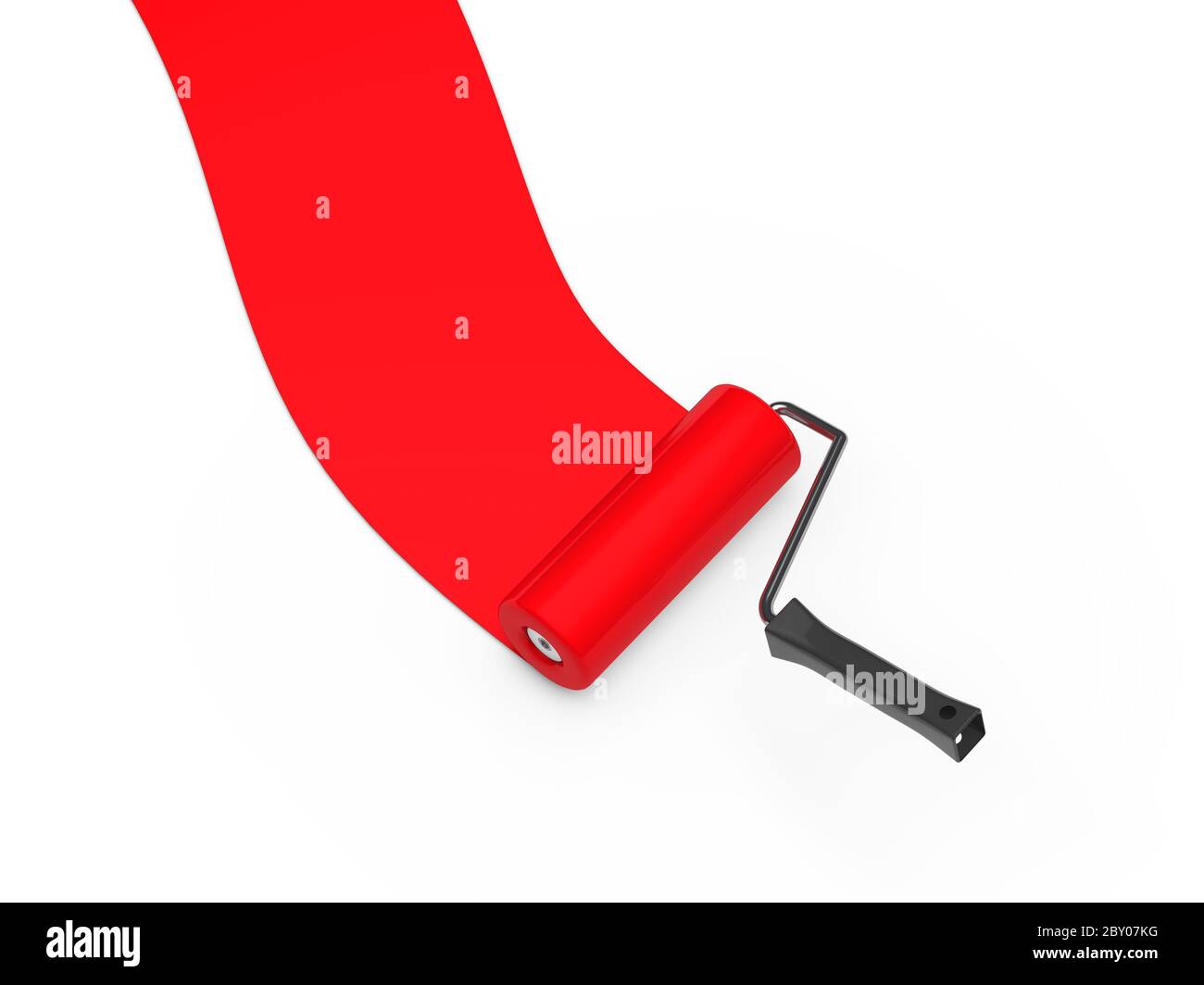 paint roller red Stock Photo - Alamy