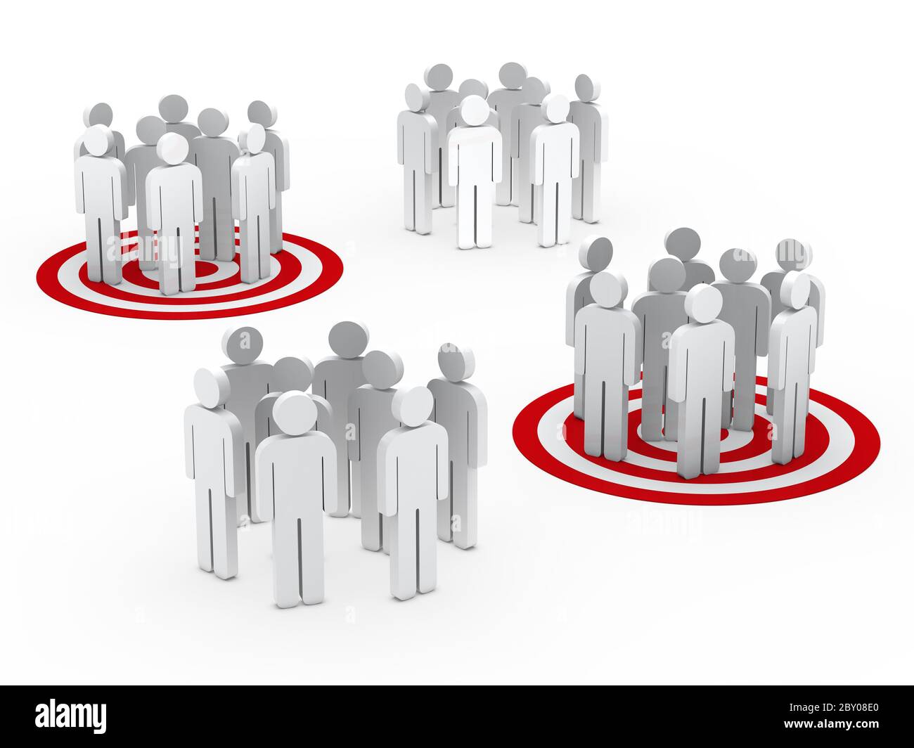 teamwork group circle red tarbet Stock Photo - Alamy
