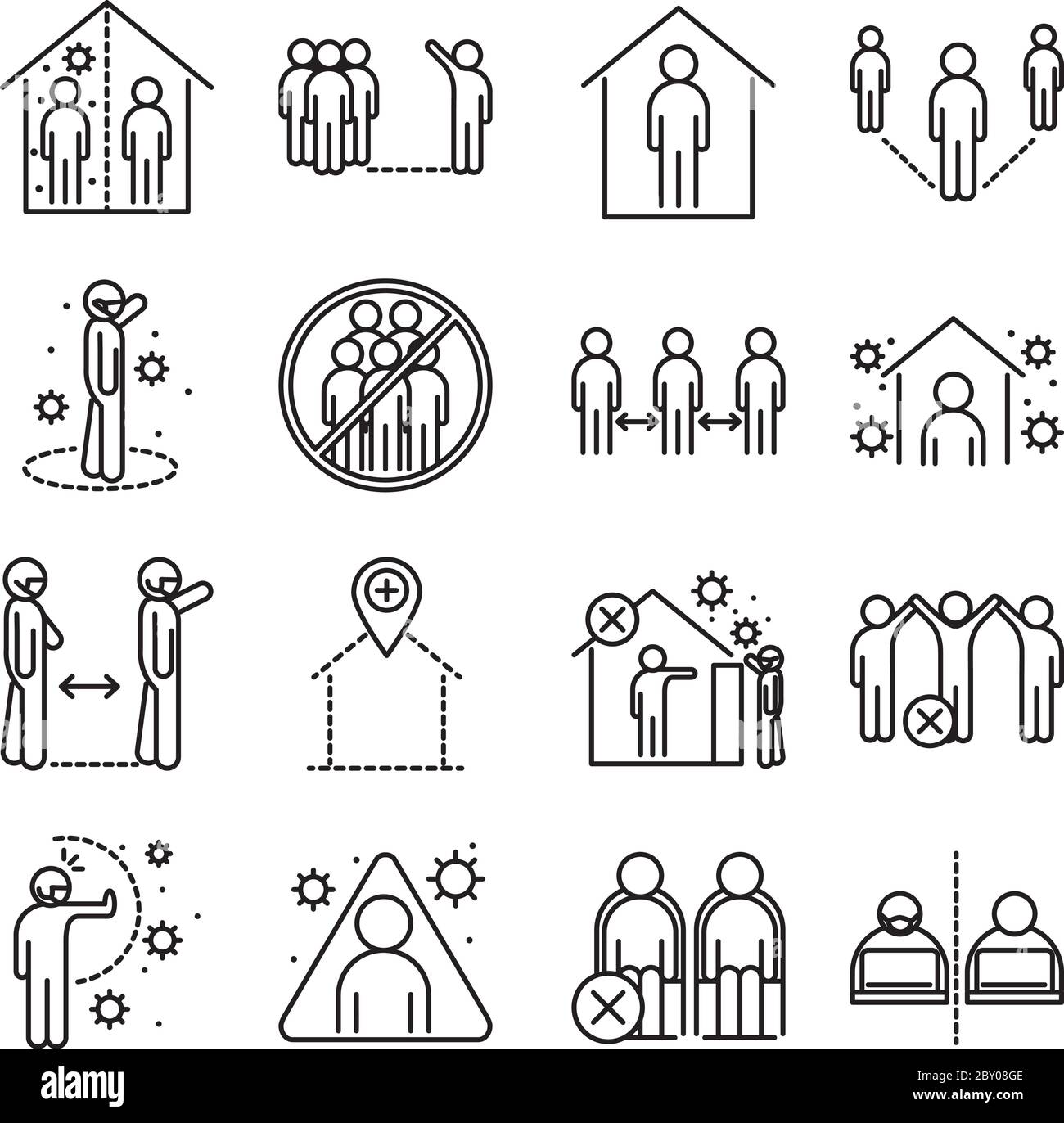 covid 19 coronavirus social distancing prevention, outbreak spreading ...