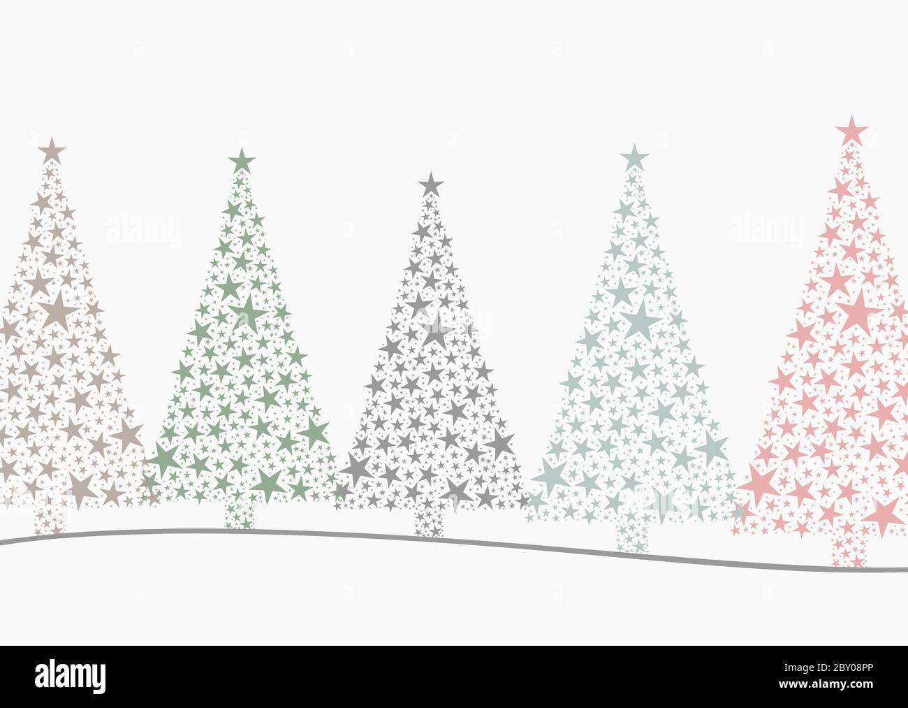 5 christmas trees colorful Stock Photo - Alamy