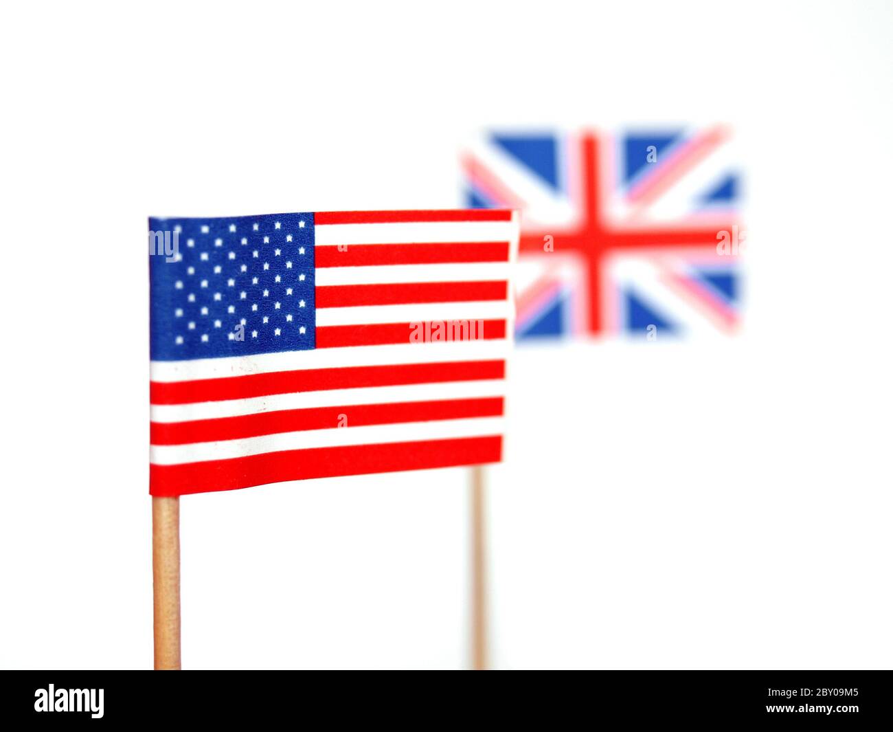 British and American flags Stock Photo - Alamy