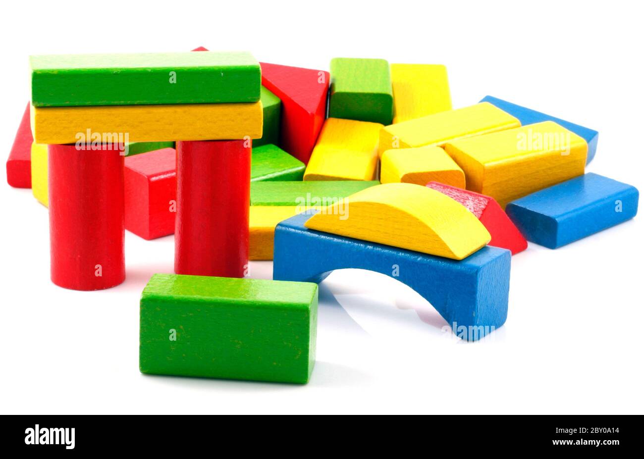 Wooden building blocks Stock Photo - Alamy