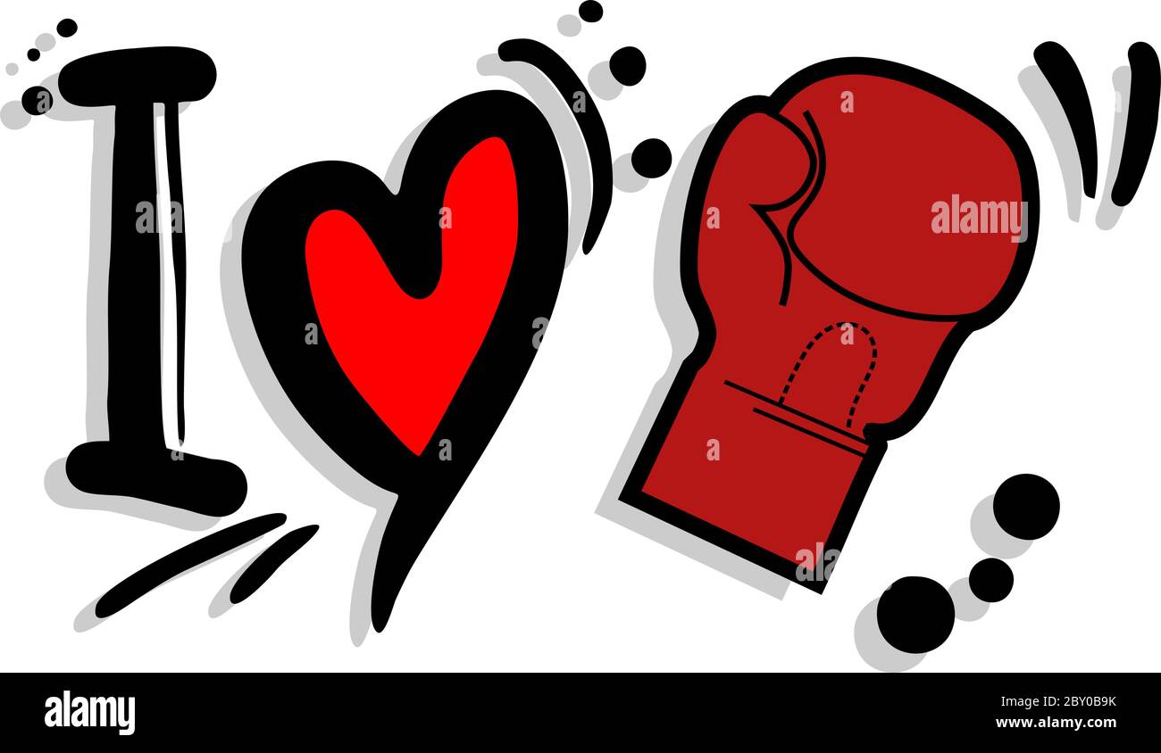 I love boxing Stock Vector Image & Art - Alamy
