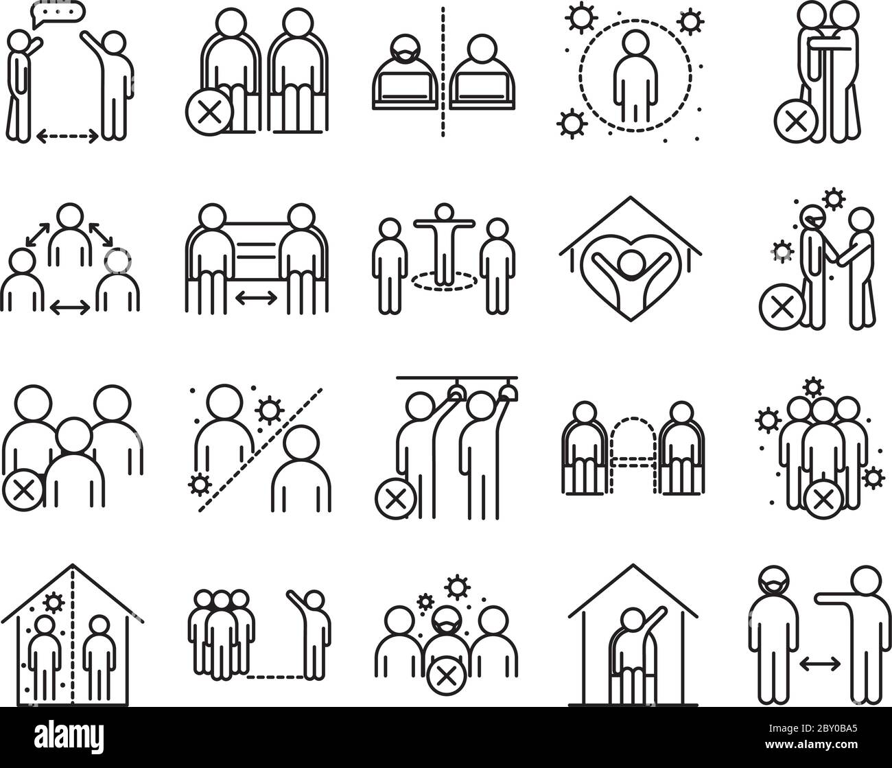 covid 19 coronavirus social distancing prevention, outbreak spreading ...