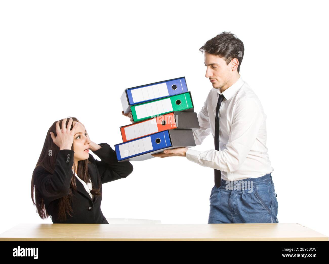 Shock at work Stock Photo - Alamy