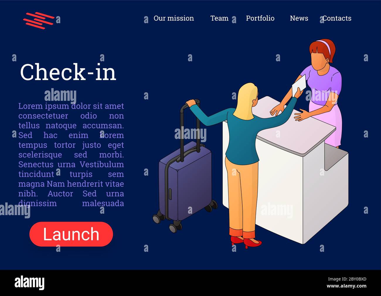 Man signing reception desk people Stock Vector Images - Alamy