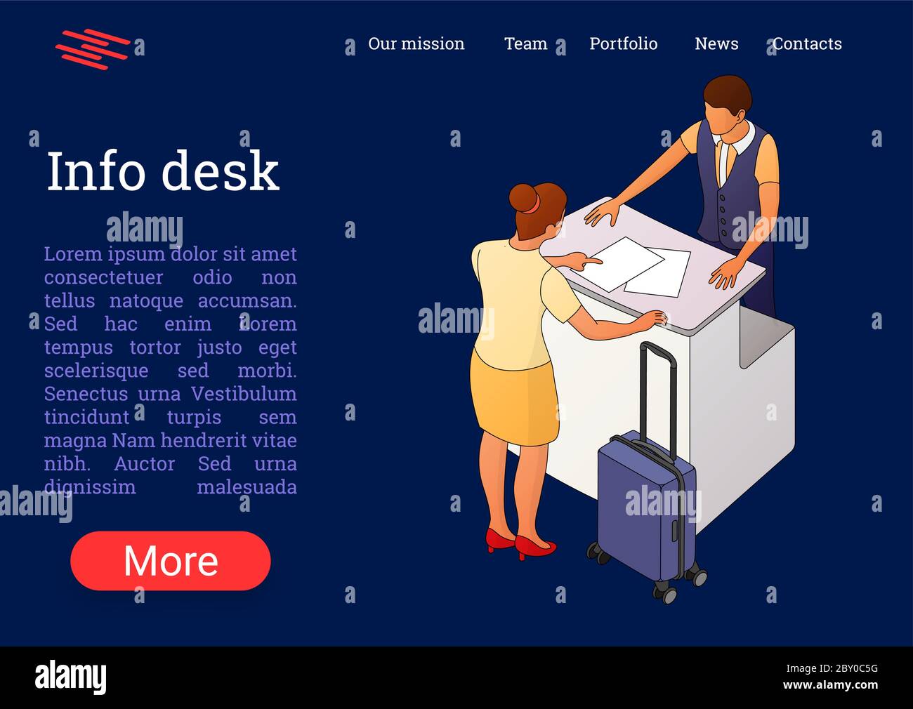 Man signing reception desk people Stock Vector Images - Alamy