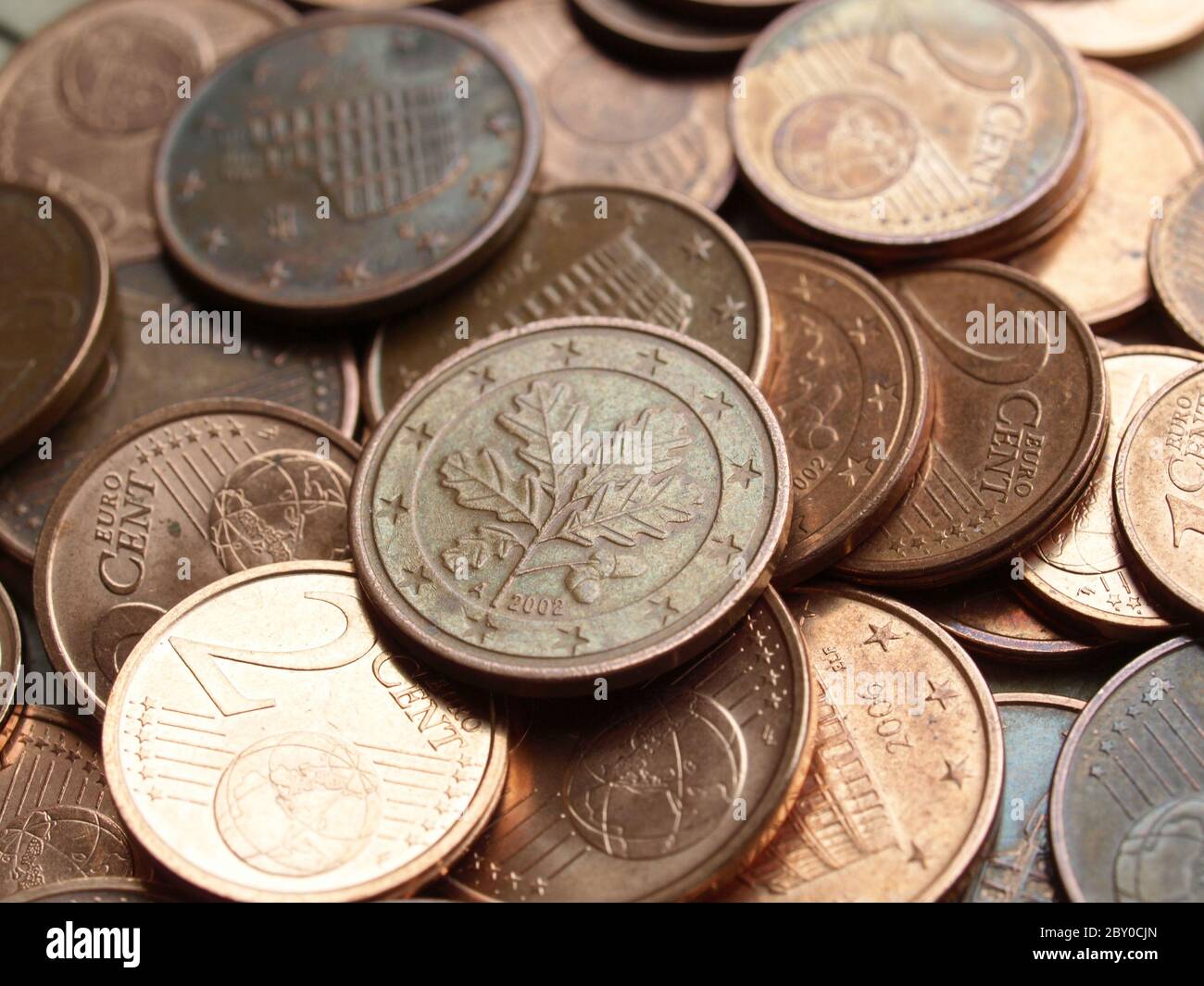 Euro coins background Stock Photo - Alamy