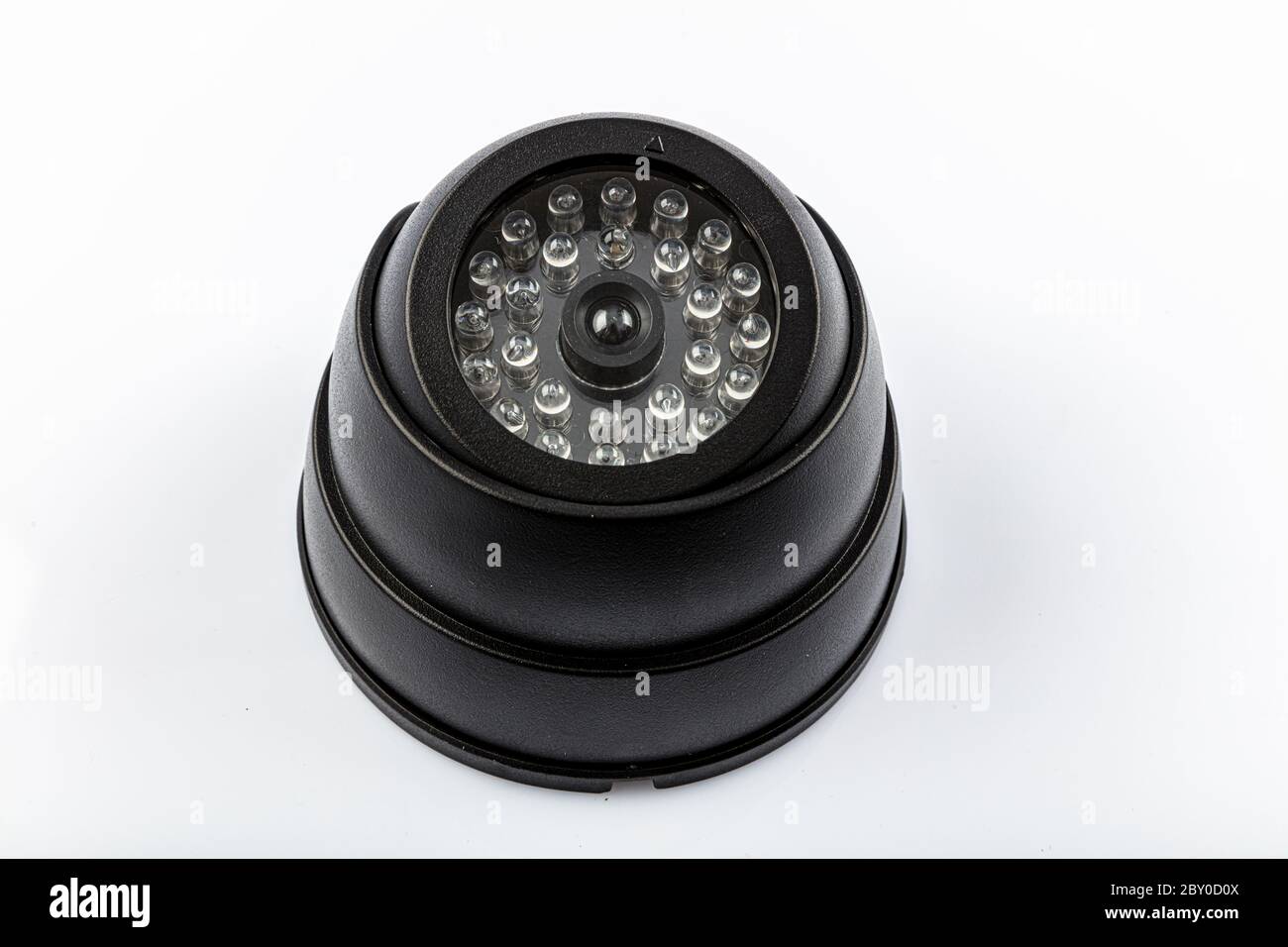 Modern of Security CCTV camera. Black dome camera isolated on white ...