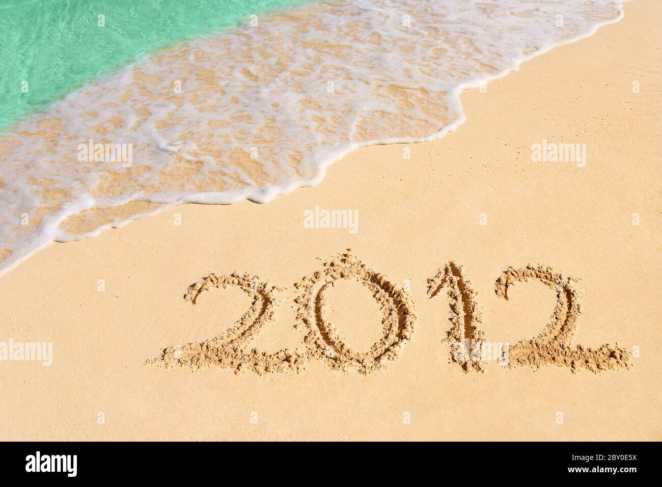 Numbers 2012 on beach Stock Photo - Alamy