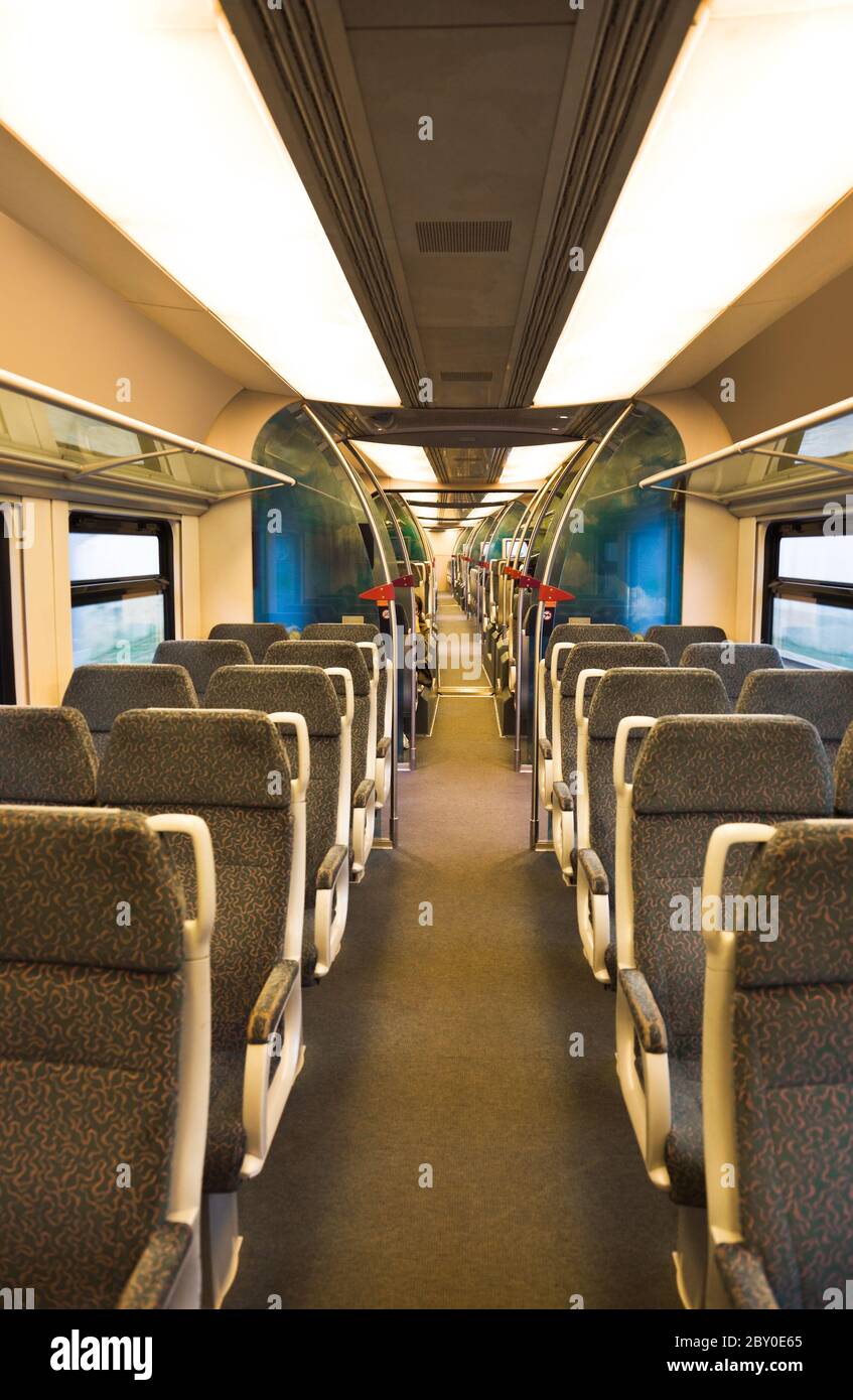 Interior of train Stock Photo - Alamy