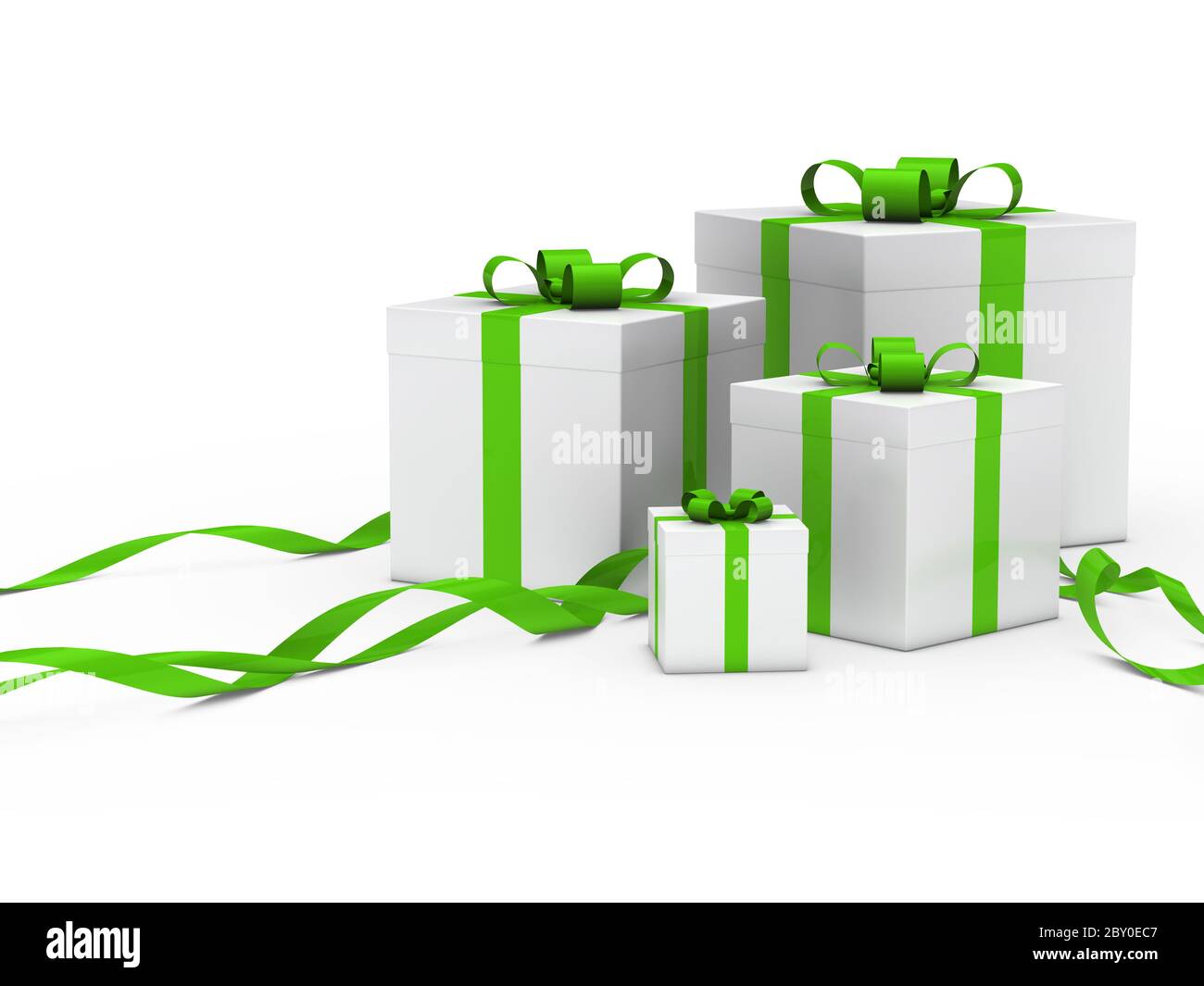 Green and white ribbon hi-res stock photography and images - Alamy