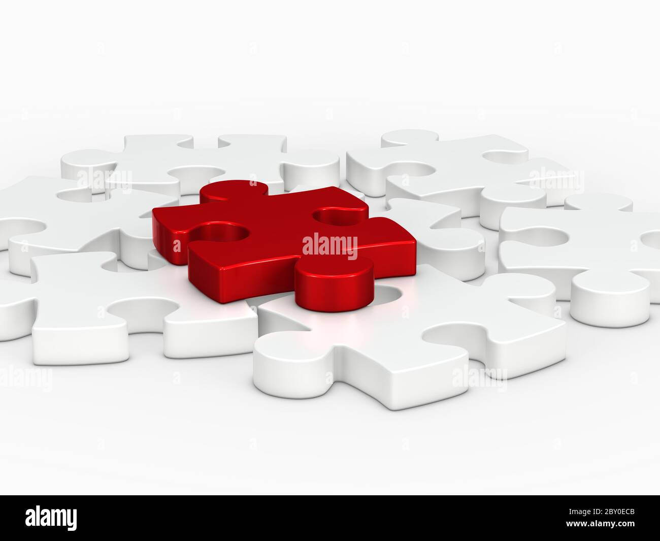 3d red puzzle piece Stock Photo - Alamy