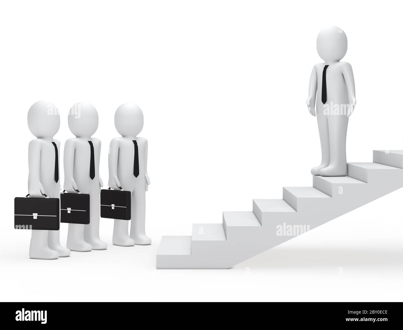 3d leader show businessmen way on stairs hi-res stock photography and ...