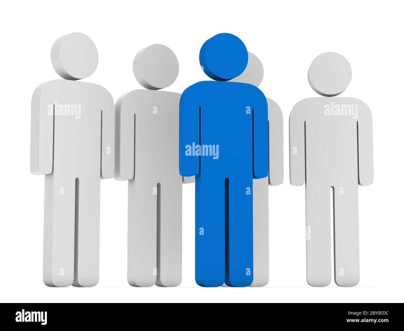 teamwork group with blue leader Stock Photo - Alamy