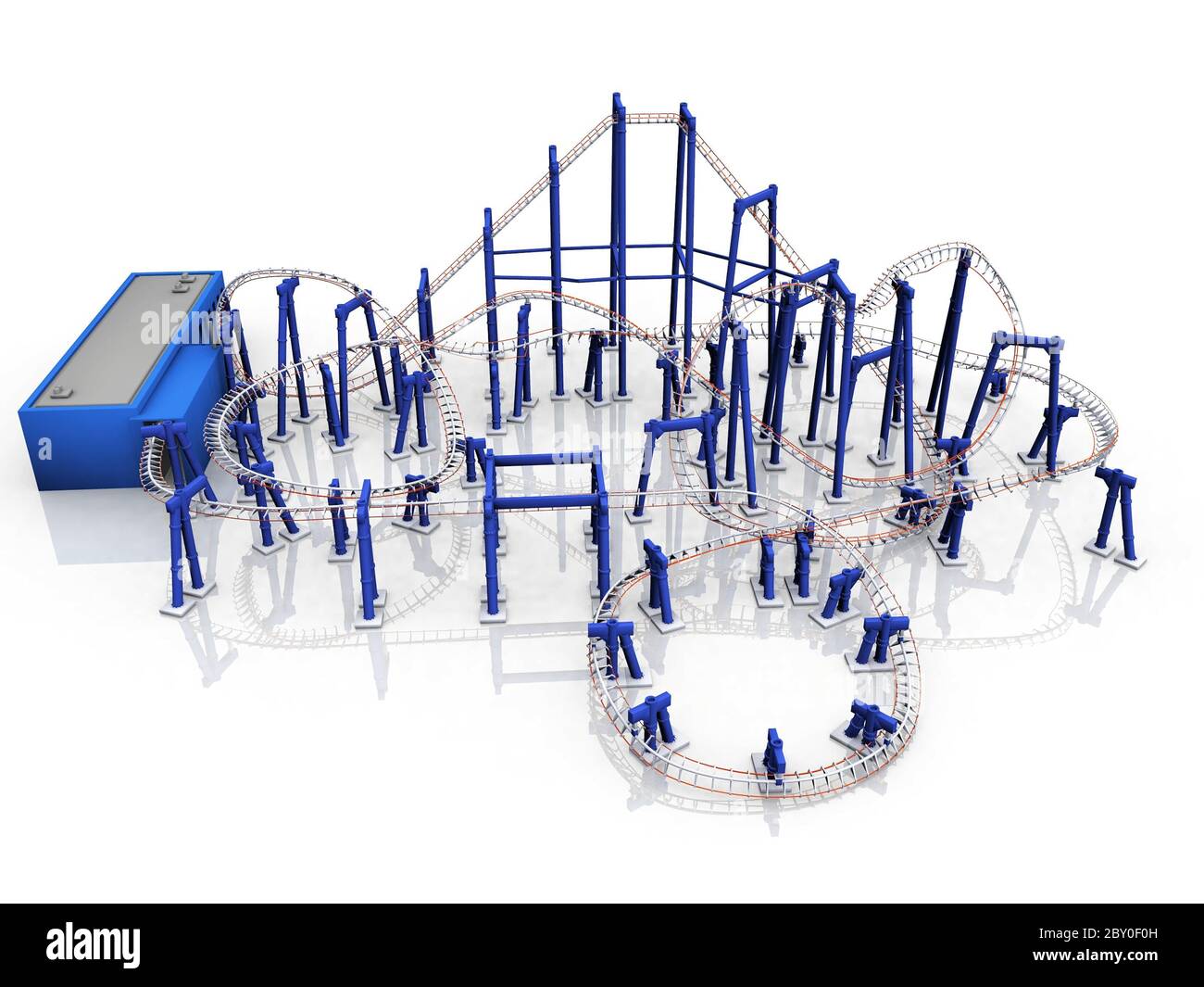 Rollercoaster amusement park Cut Out Stock Images & Pictures - Alamy