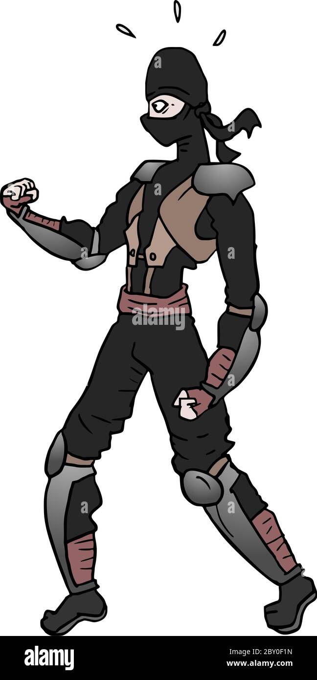 angry ninja draw Stock Vector Image & Art - Alamy