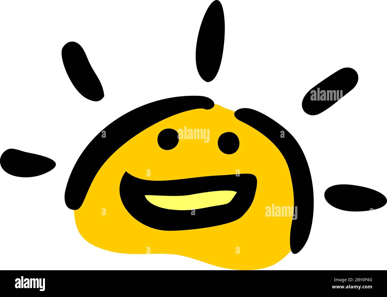 Smiling funny cartoon sun hi-res stock photography and images - Alamy