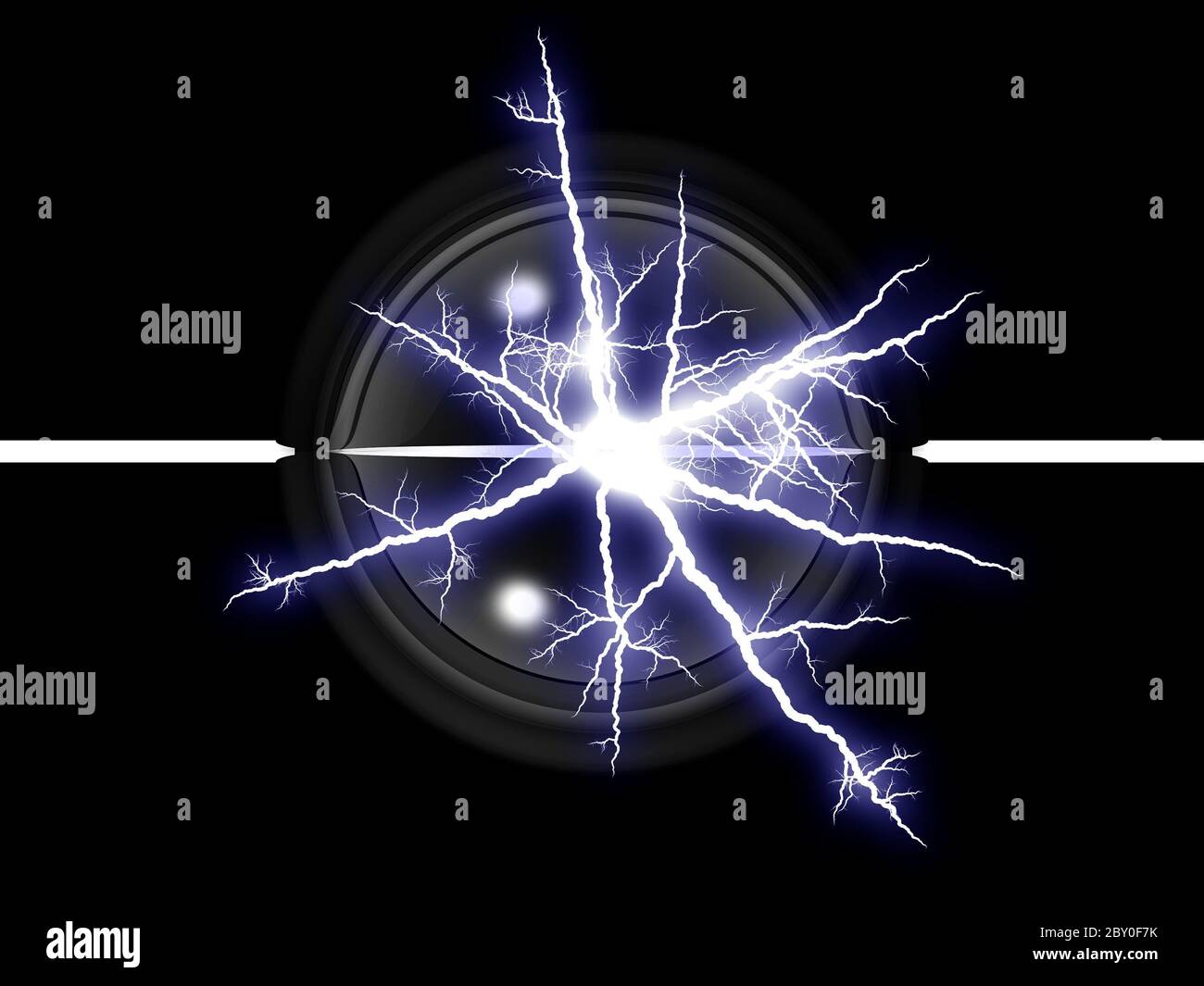 glass ball and lightnings Stock Photo - Alamy