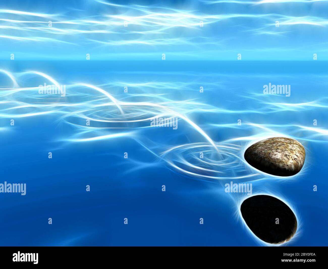Pebble water ricochet hi-res stock photography and images - Alamy