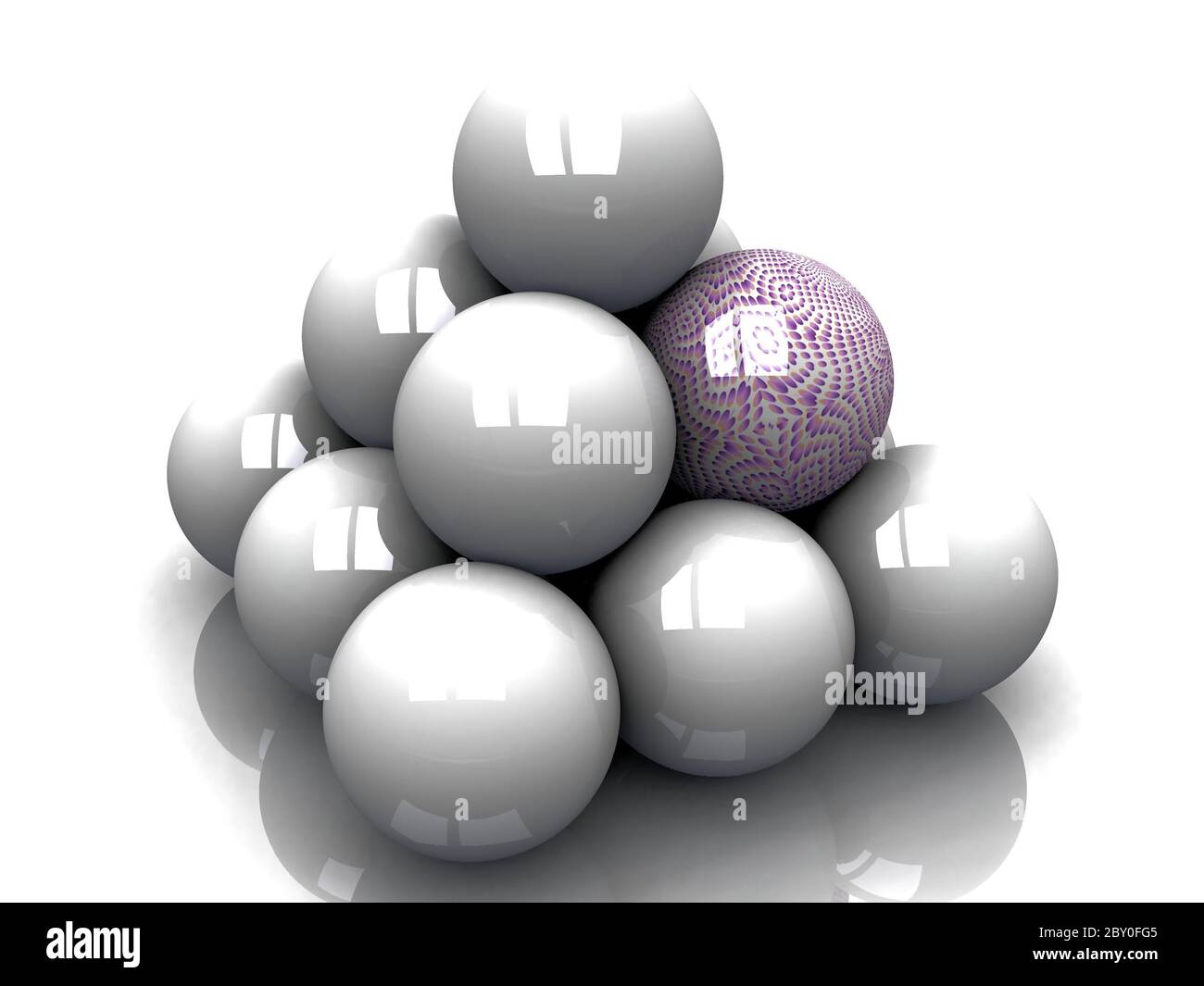 pyramid of balls and texture Stock Photo - Alamy