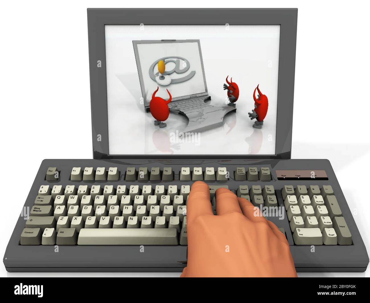 Infected laptop hi-res stock photography and images - Alamy