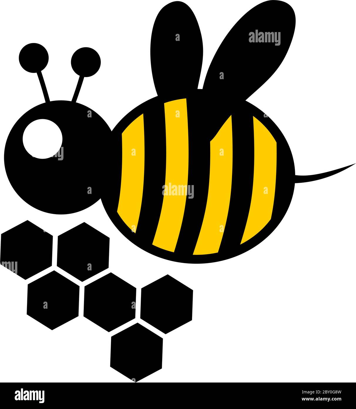 Black and yellow bee Stock Vector Images - Alamy