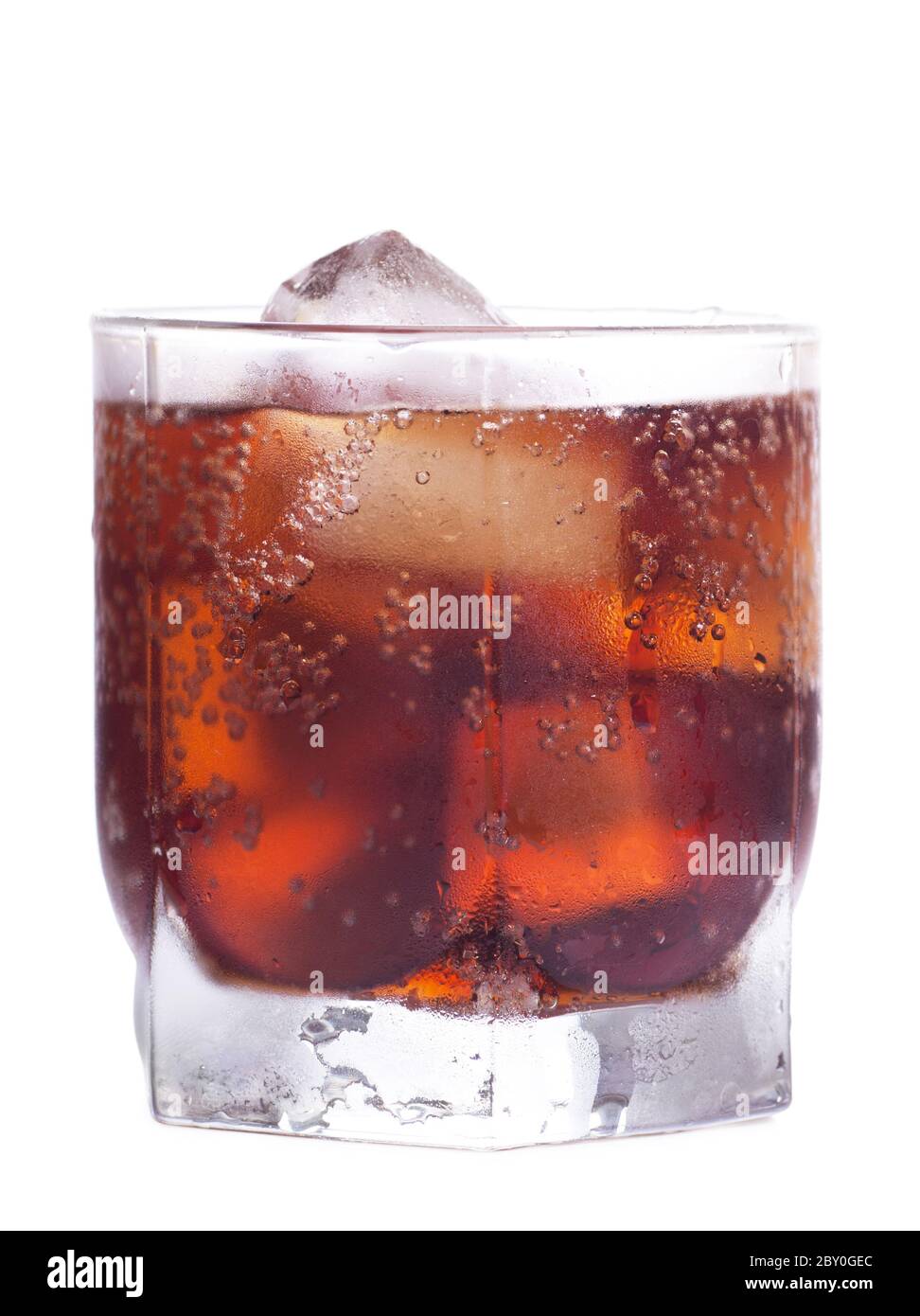 Cold cola with ice Stock Photo - Alamy