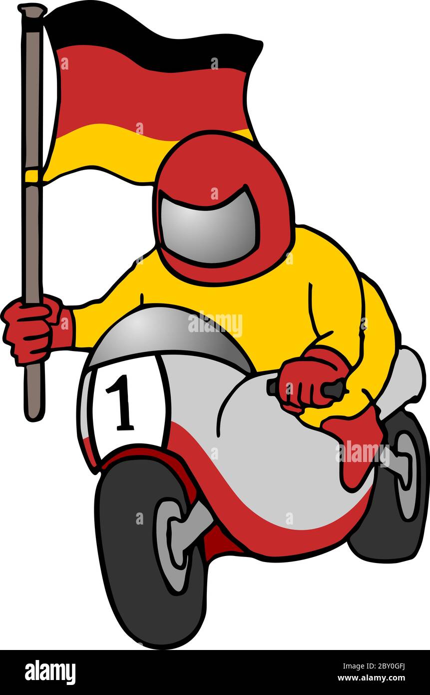 Motorbike flag race Stock Vector Images - Alamy