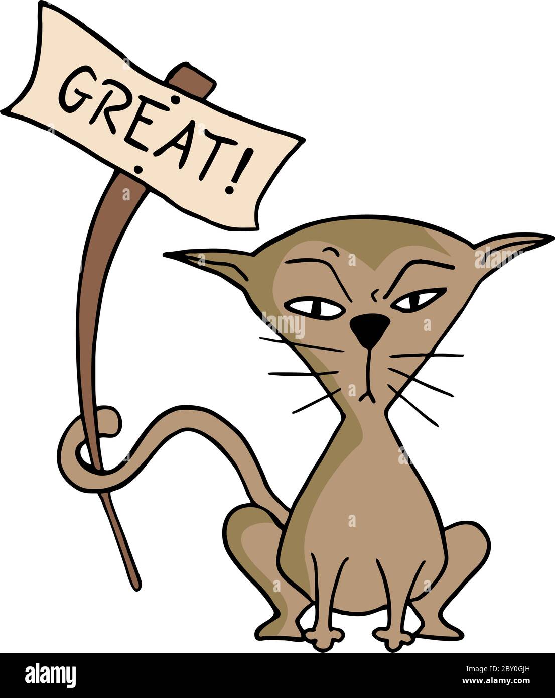 cat and great message Stock Vector Image & Art - Alamy